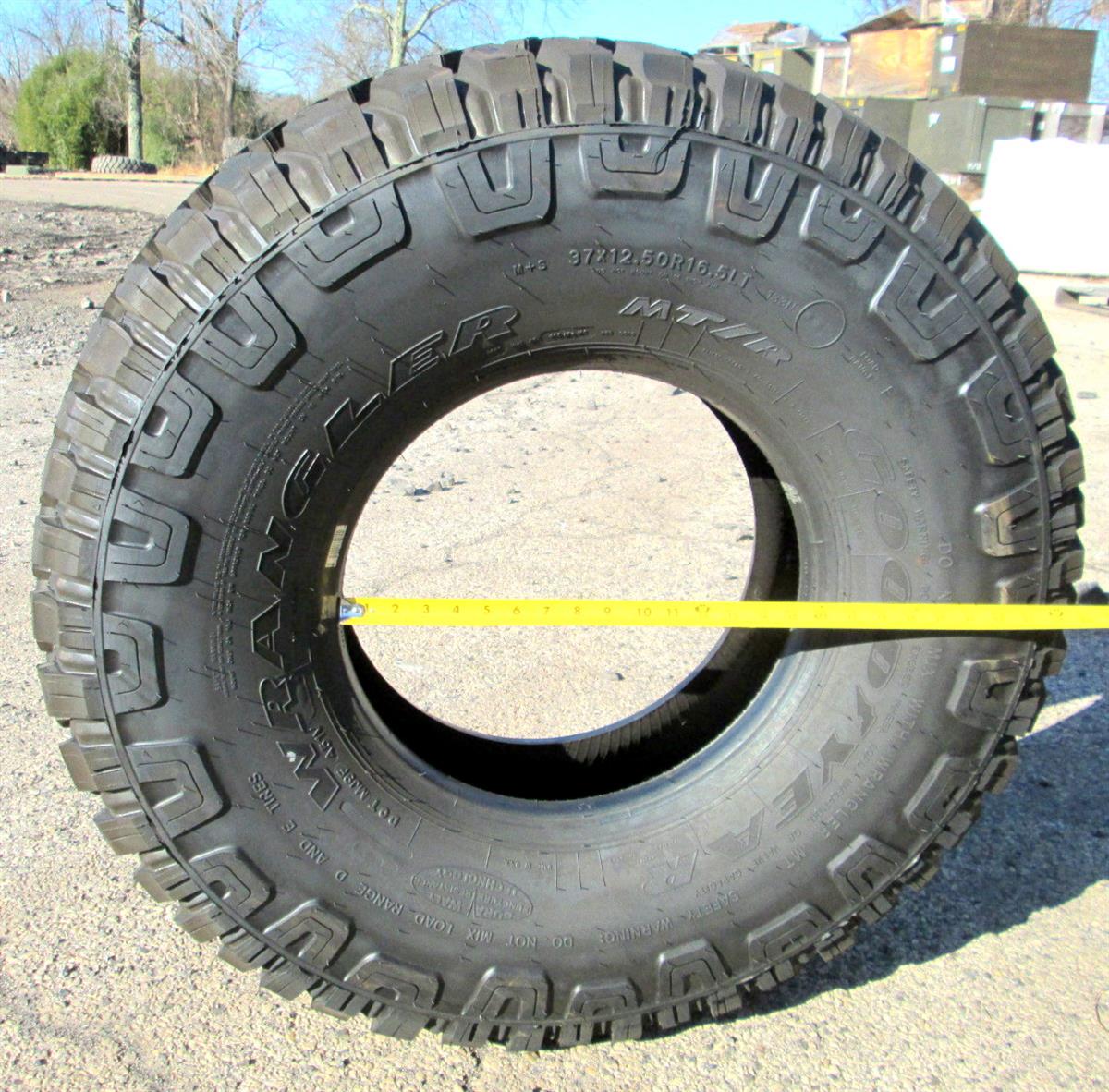 Goodyear Wrangler MT/R 37x12.50R16.5LT Radial Tire 100% Tread HMMWV